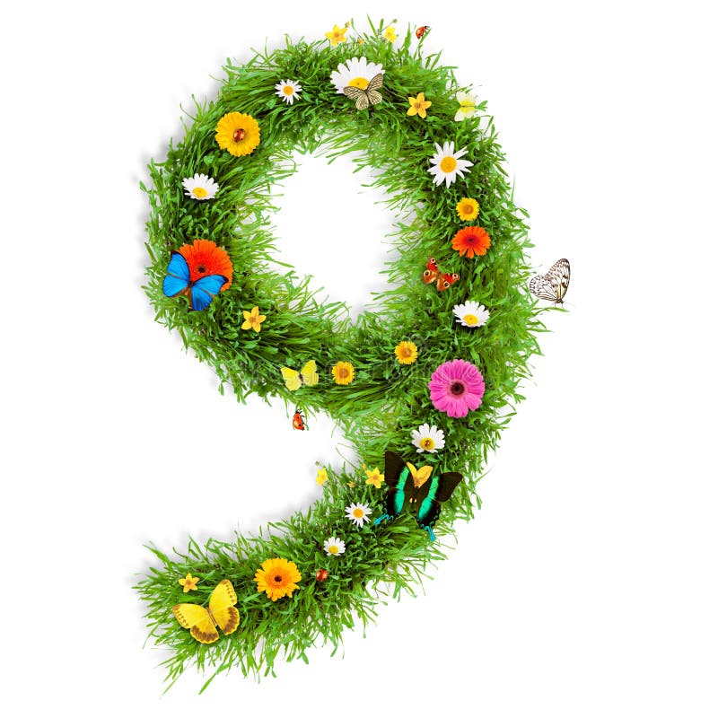 Spring number 4 stock illustration. Illustration of green - 38094788