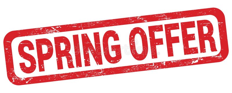 SPRING OFFER Text Written on Red Rectangle Stamp Stock Illustration ...