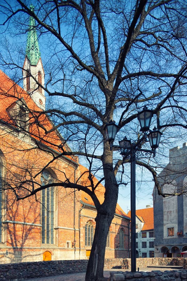 Spring in the Old Town of Riga Stock Photo - Image of landscape ...
