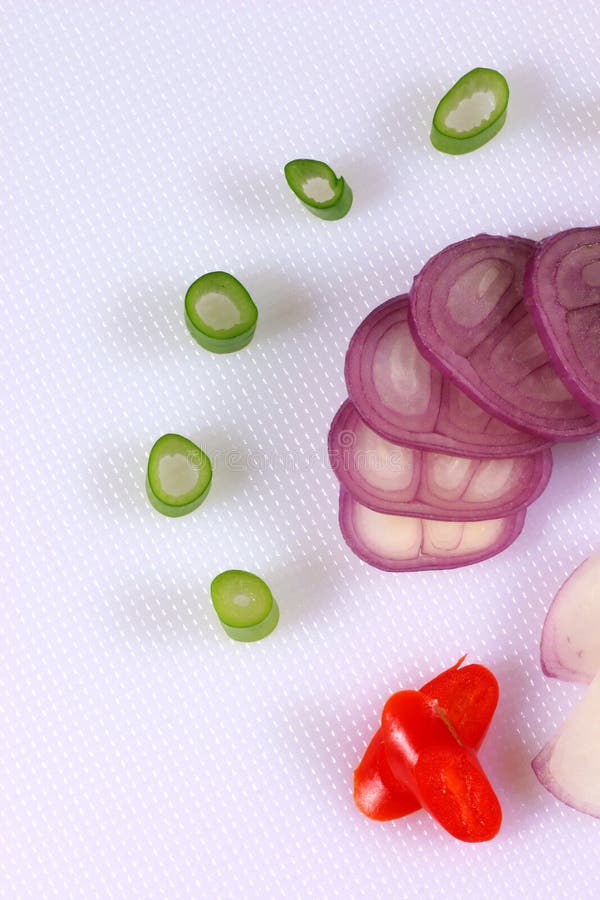 Spring Onion Bulb in Pieces Stock Photo - Image of delicious, nutrition ...
