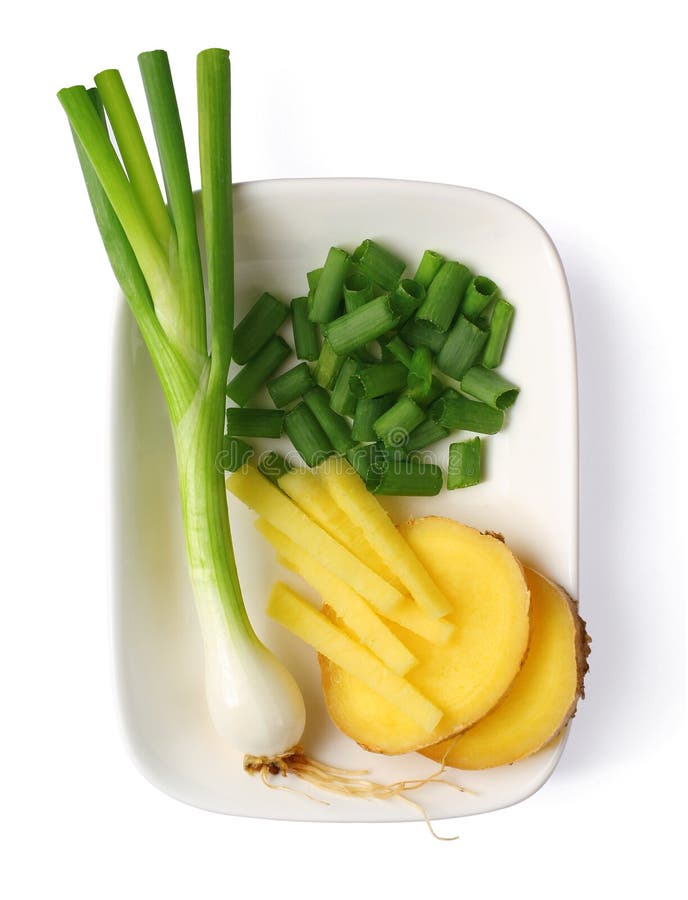 Spring Onion, Garlic with Ginger Stock Image - Image of diet, root ...