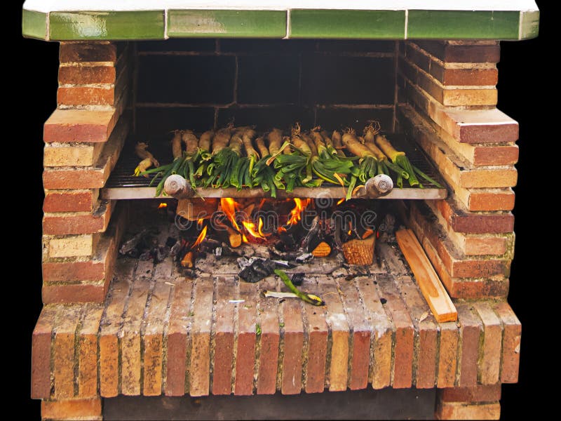 Spring Onions on the Barbecue Stock Photo - Image of outdoors, meal ...
