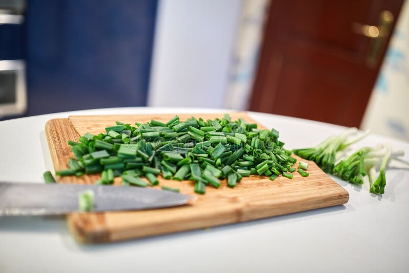 Spring onions chopped stock photo. Image of domestic - 68329474