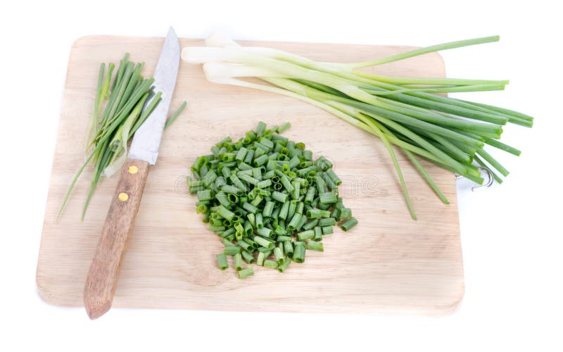 Spring Onions an Isolated on White Background Stock Photo - Image of ...