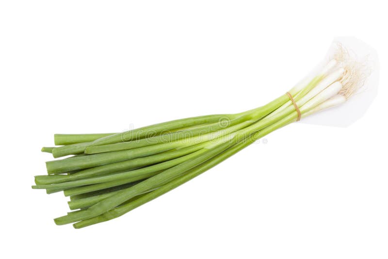 Spring onions isolated stock photo. Image of wooden, bred - 83938860