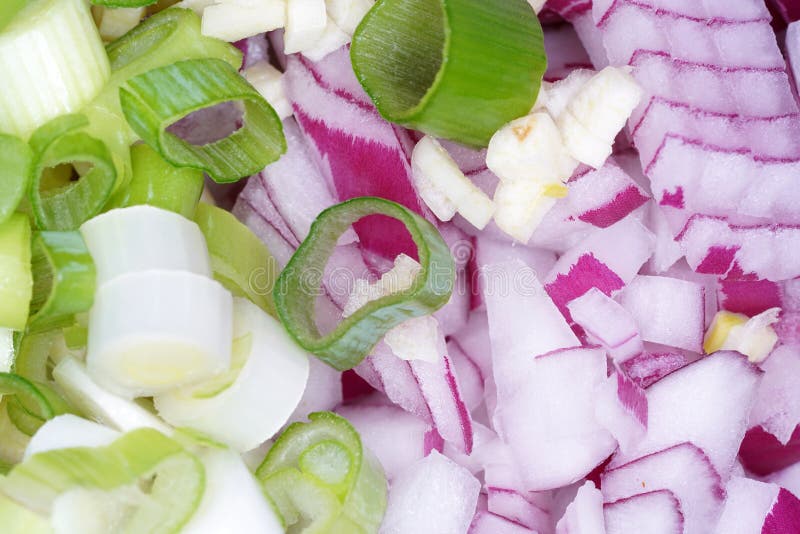 Spring Onions Photographed in Our German Kitchen with Macro Stock Image ...
