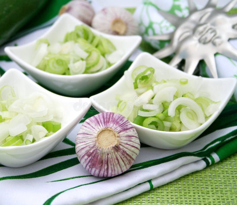 Spring onions stock image. Image of vitamins, spring - 32122485