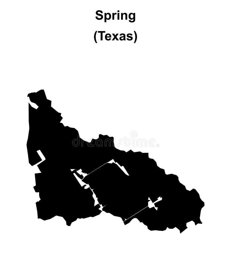 Spring outline map stock vector. Illustration of area - 357649639