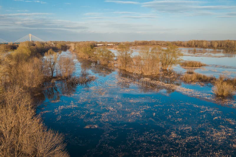 Spring overflow landscape stock photo. Image of overflow - 173420406