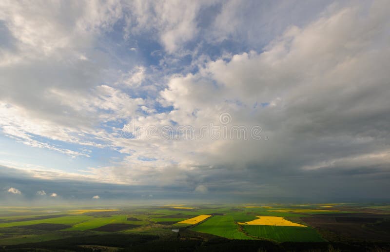 Spring panorama stock image. Image of spring, landscape - 13958709