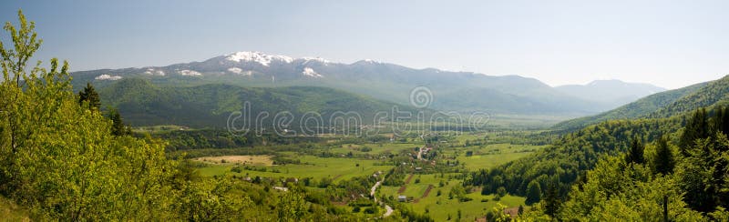 Spring panorama stock image. Image of mountains, pljesivica - 25359343