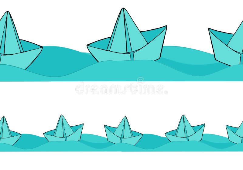 Vector Seamless Border with River Top View Stock Vector - Illustration ...