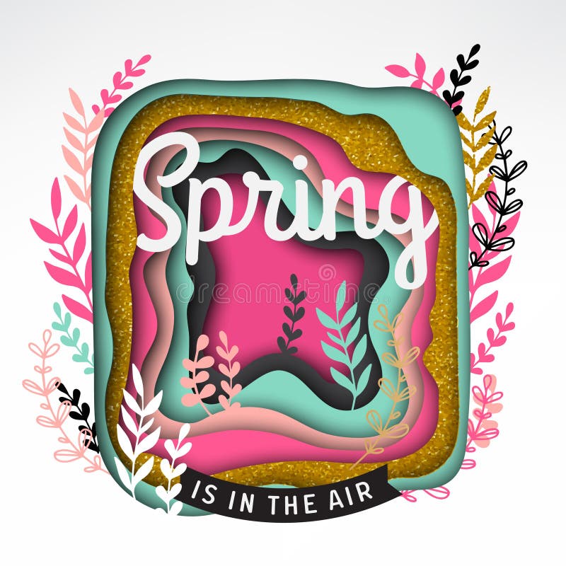 Spring paper illustration stock vector. Illustration of easter - 86659770