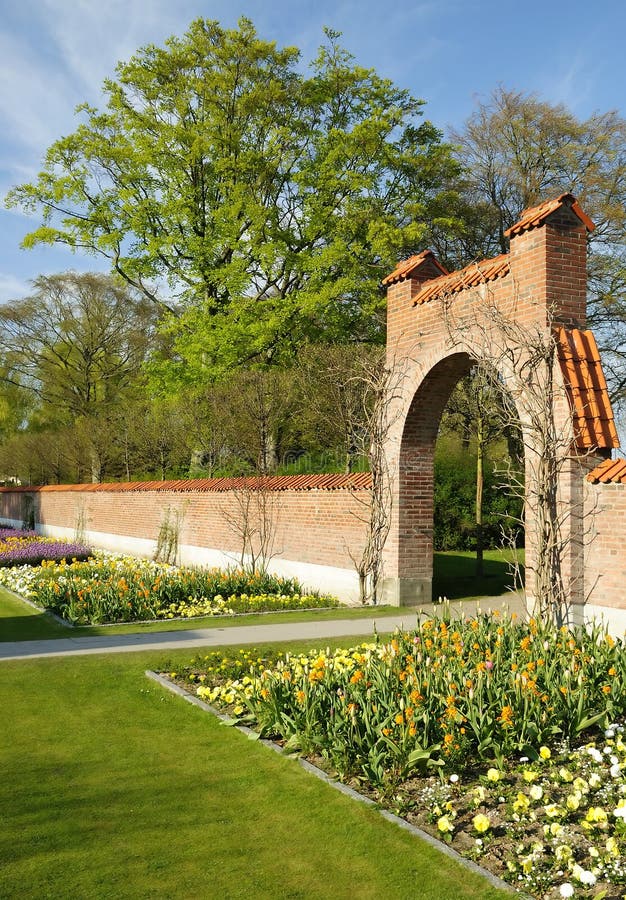 Spring Park with Ancient Architecture Stock Image - Image of museum ...