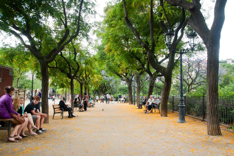 Spring in the Park in Barcelona Editorial Image - Image of barcelona ...