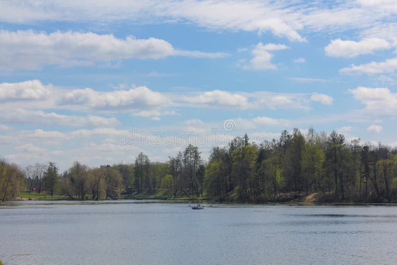 Spring Park View, Gatchina, Gatchina Park Stock Image - Image of nature ...