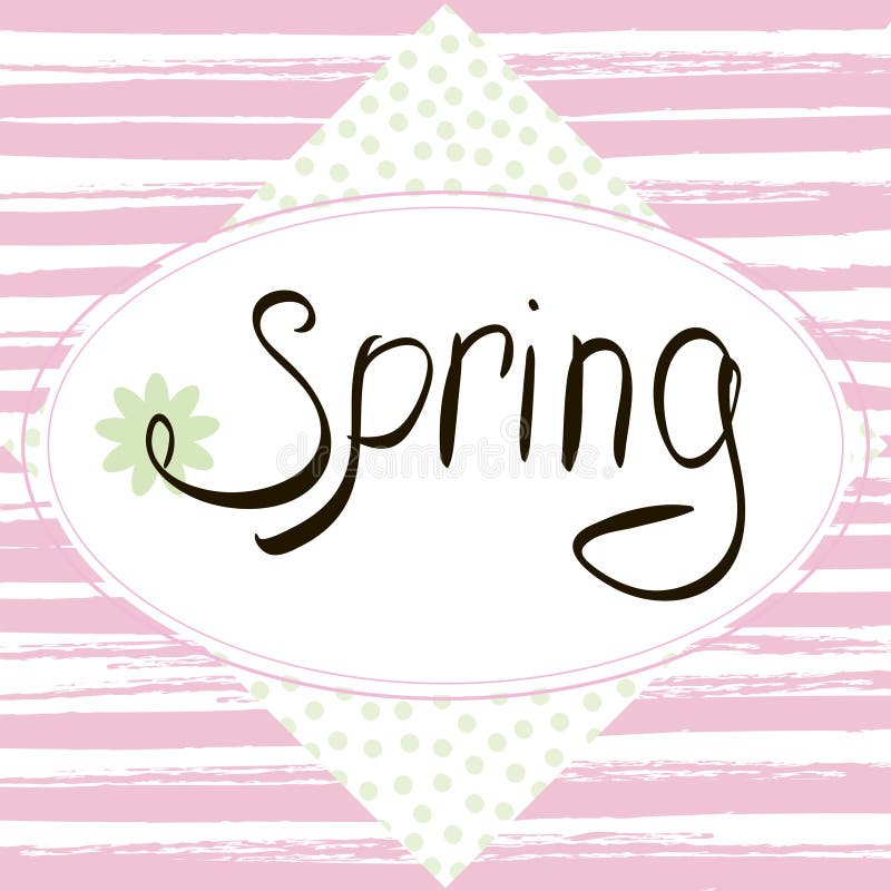 Spring Pastel Frame with an Inscription and Chamomile. Vector. Stock ...