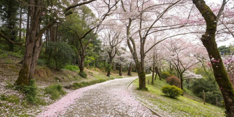Spring Path. a Beautiful Path in the Forest in the End of the Spring ...
