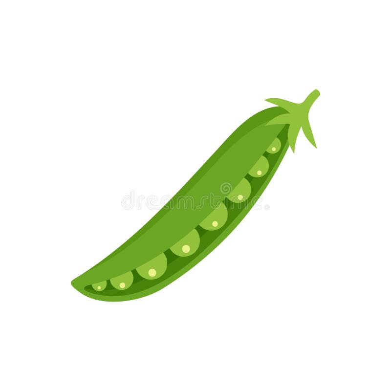 Spring Peas Icon Flat Isolated Vector Stock Vector - Illustration of ...