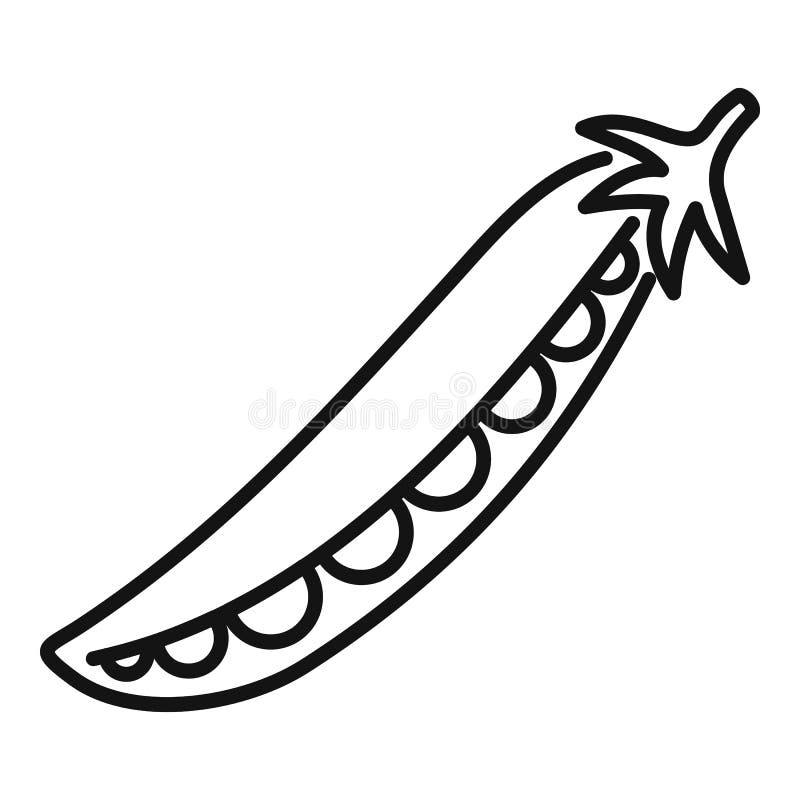 Spring Peas Icon, Outline Style Stock Vector - Illustration of ...