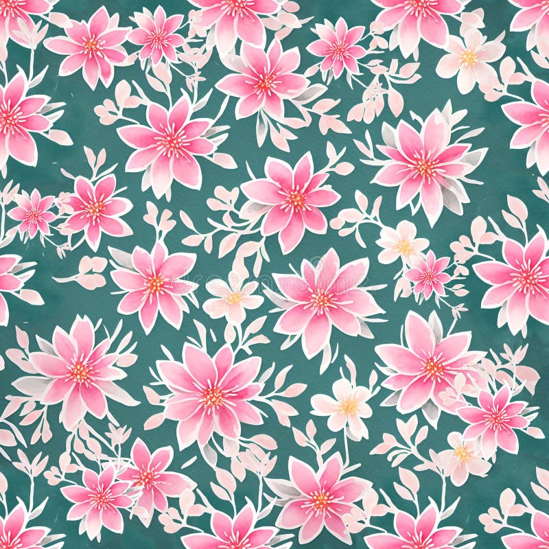 Spring Pink Floral Pattern Beautiful Pattern for Textil or Wallpaper ...