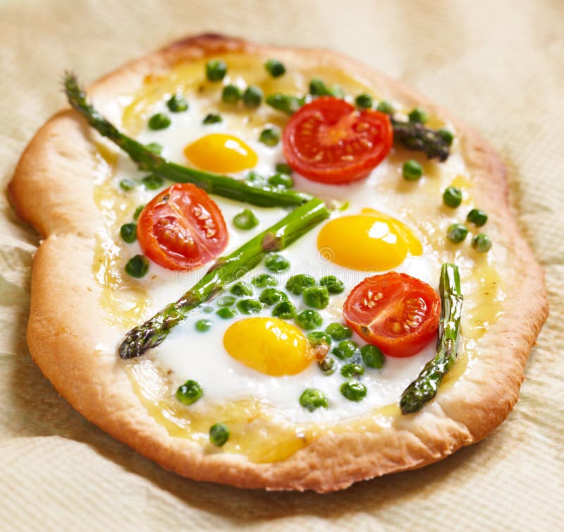 Spring pizza stock image. Image of bread, breakfast, rustic - 28618287