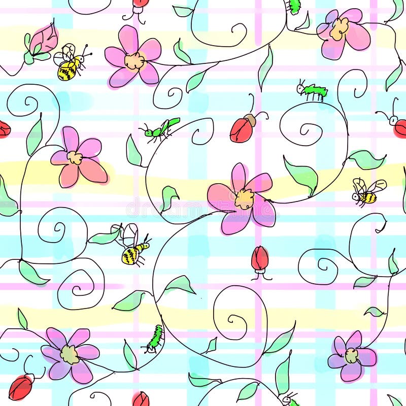 Spring Plaid Texture, Vector Pattern Stock Illustration - Illustration ...