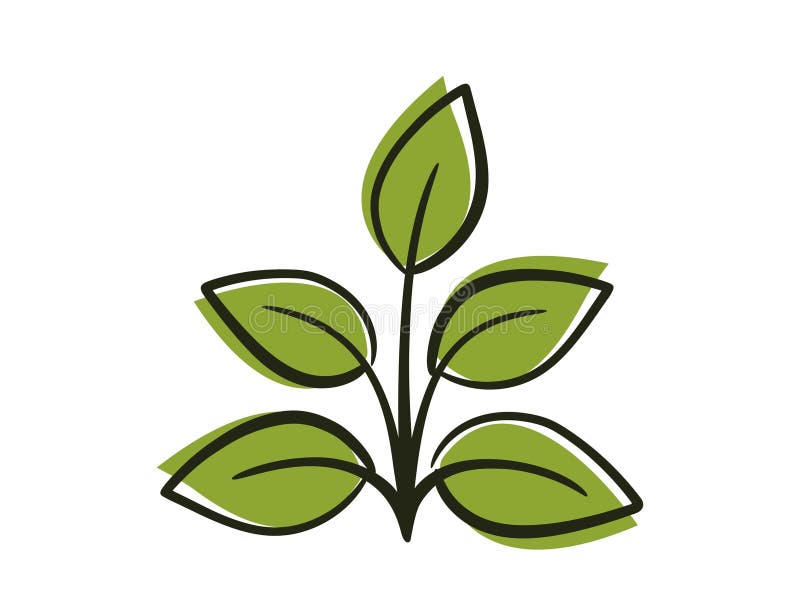Spring Plant with Five Leaves. Spring, Planting and Nature Design ...