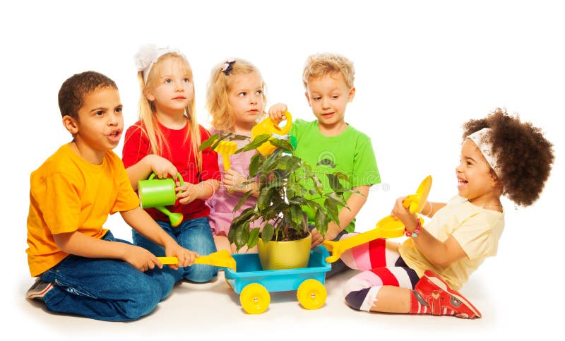 Spring planting stock image. Image of baby, girl, children - 28967891