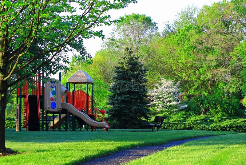 Spring Playground stock image. Image of tree, spring - 46894535