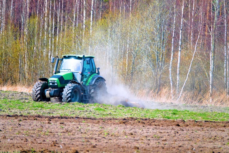 Spring Plowing of the Fallow Stock Image - Image of harrowing, cast ...