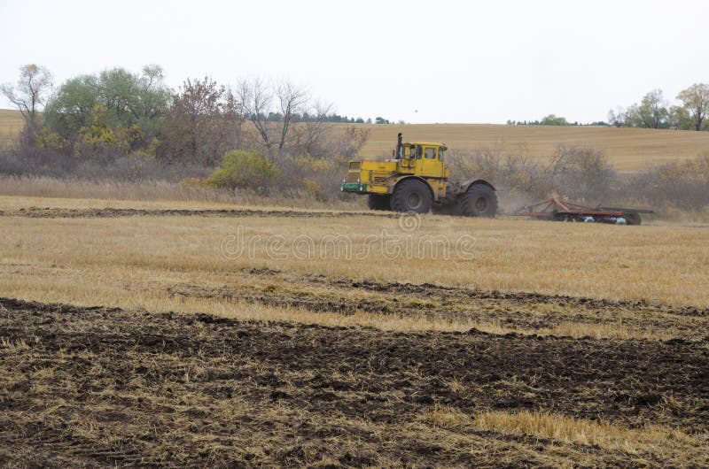 Spring Plowing a Dry Farm Field Stock Photo - Image of harvest, country ...