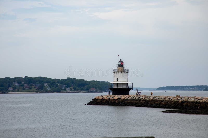 Spring Point Ledge Light editorial stock image. Image of historic ...