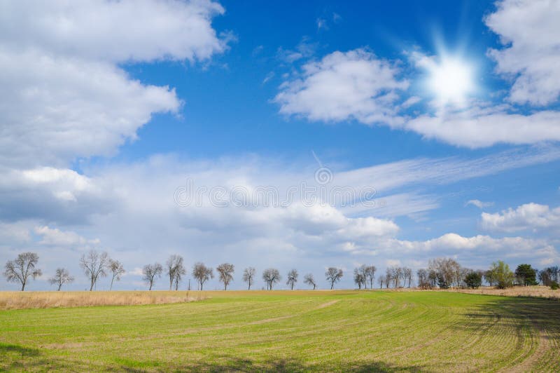 Spring in Poland stock photo. Image of countryside, plain - 24405006
