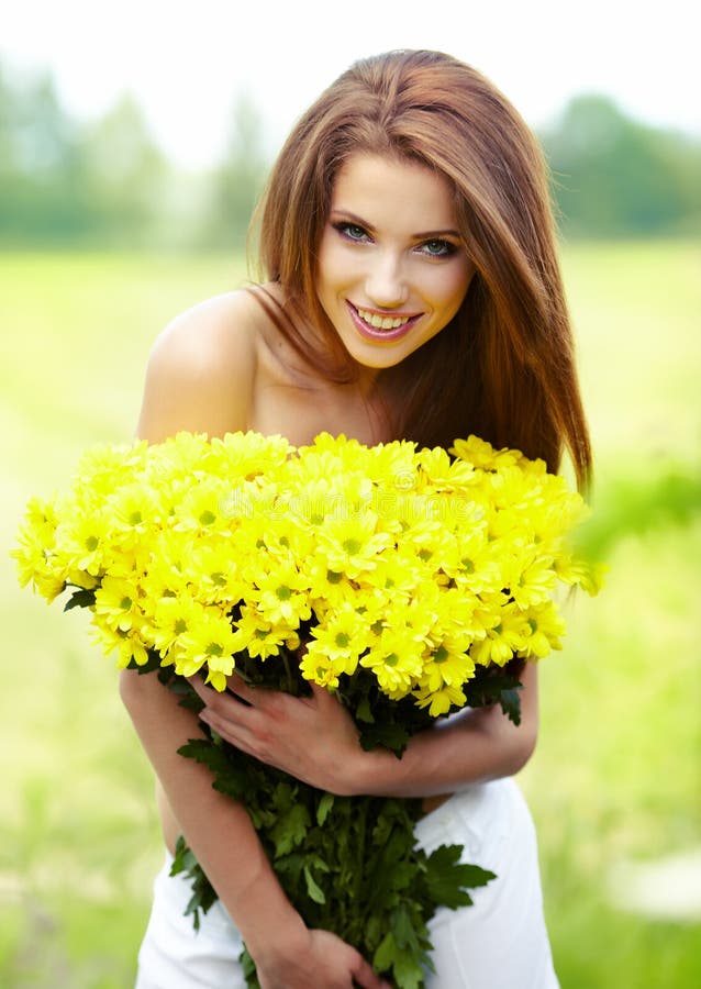 Spring portrait stock photo. Image of holding, happy - 23555466