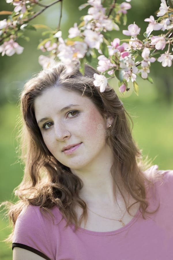 Spring portrait stock image. Image of woman, spring, person - 26416991