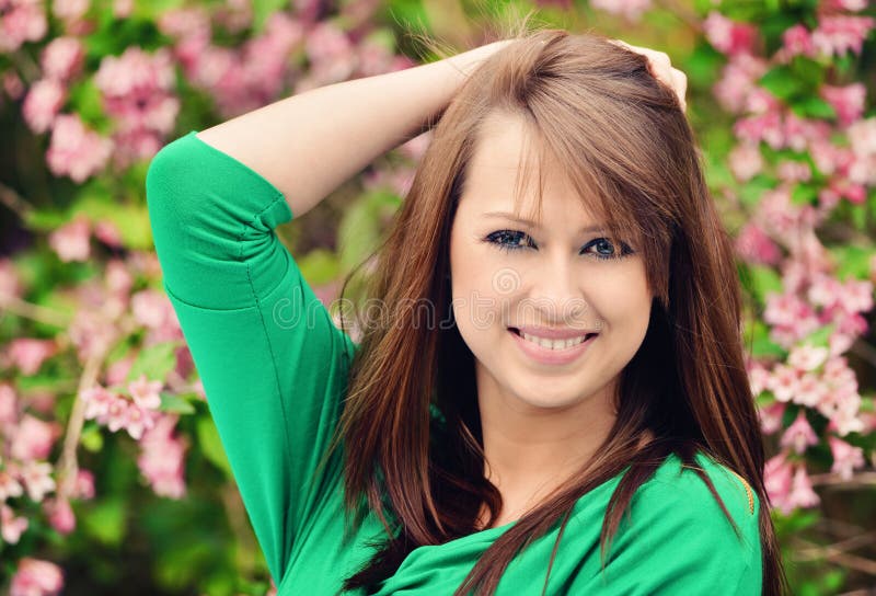 Spring portrait stock image. Image of natural, model - 42871453