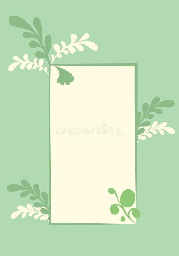 Spring Postcard Background with Leaves and Space for Text. Vector Stock ...