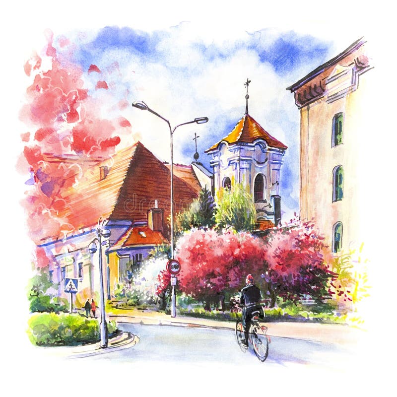 Spring Poznan, Poland stock illustration. Illustration of outdoor ...
