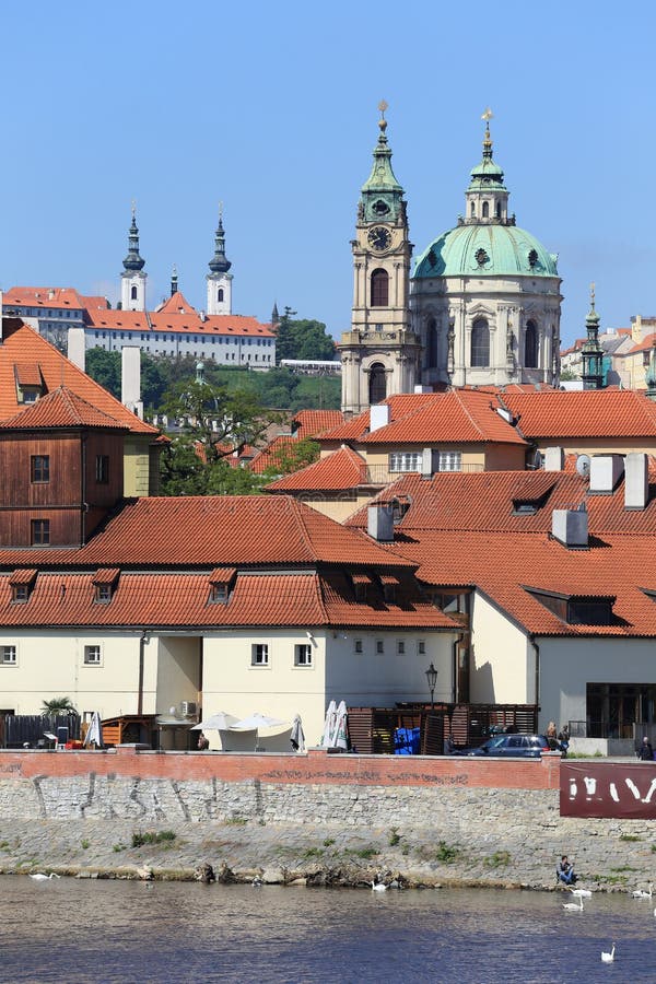 Spring Prague St. Nicholas Cathedral, Stock Image - Image of medieval ...