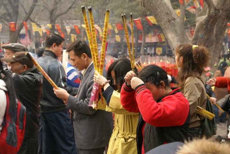 Spring Praying in China editorial image. Image of buddha - 4645035