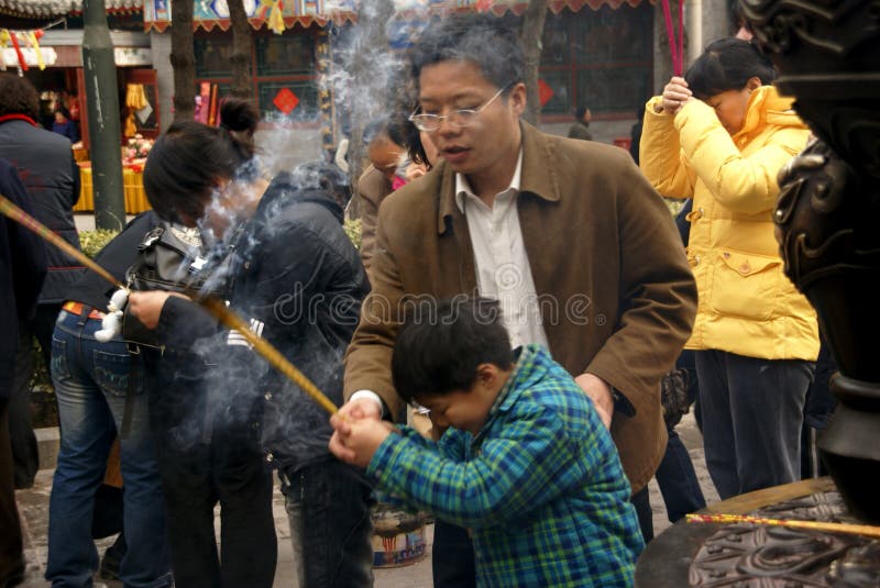 Spring Praying in China editorial stock image. Image of buddhist - 4645039