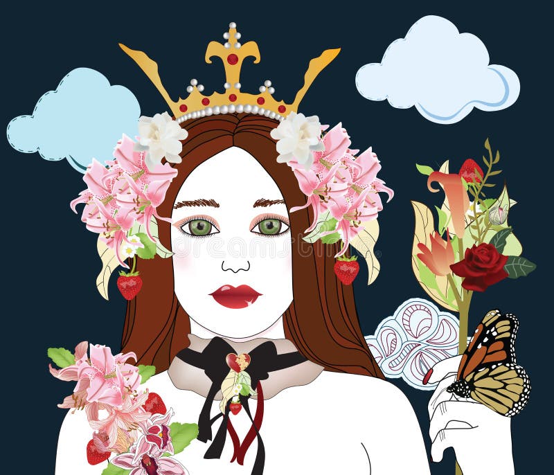 Spring queen stock illustration. Illustration of princess - 31848426