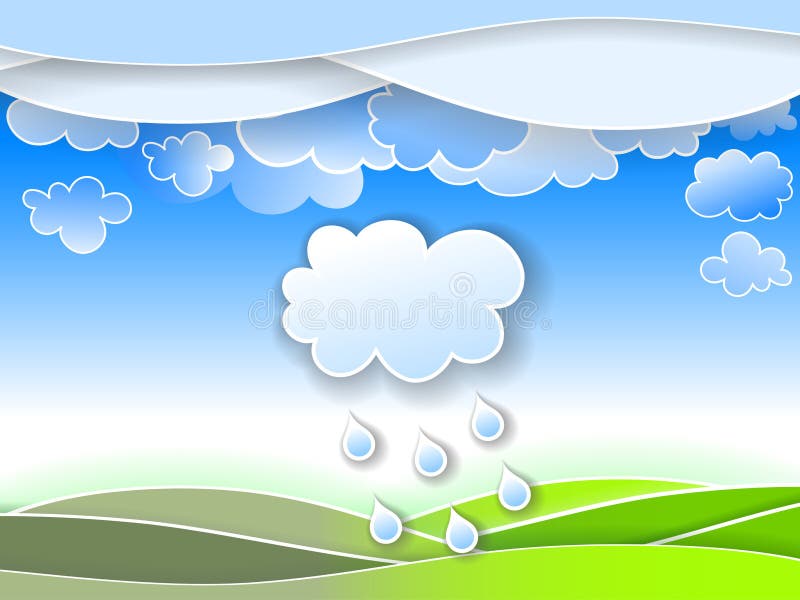Spring rain composition stock vector. Illustration of modern - 53114445