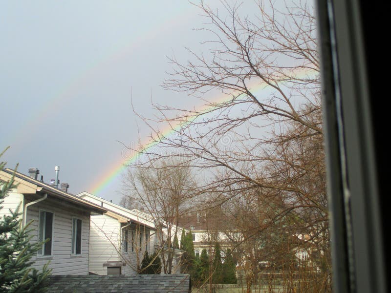 Spring Rainbow 2024-04-15 Signifies this Day in History. Stock Image ...