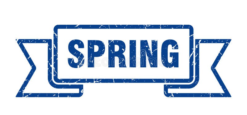 Spring ribbon. stock vector. Illustration of label, spring - 153879348