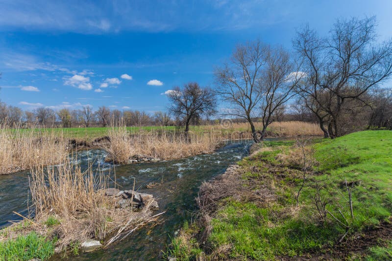 Spring river stock photo. Image of reflection, river - 38446192