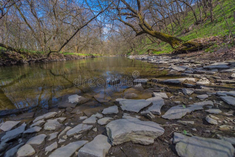 Spring river stock image. Image of relaxation, lake, reflection - 38446497