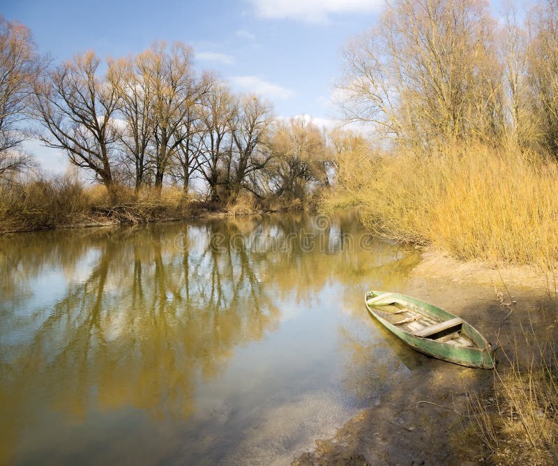 The spring river stock image. Image of season, pasture - 51687251