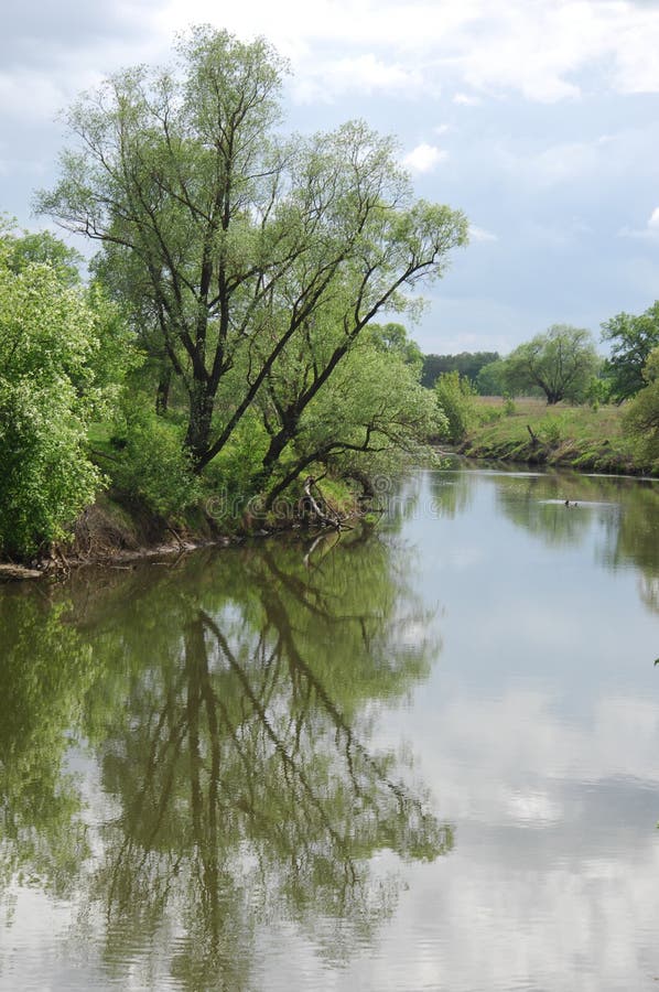 Spring river stock photo. Image of cloudscape, beautiful - 122725584